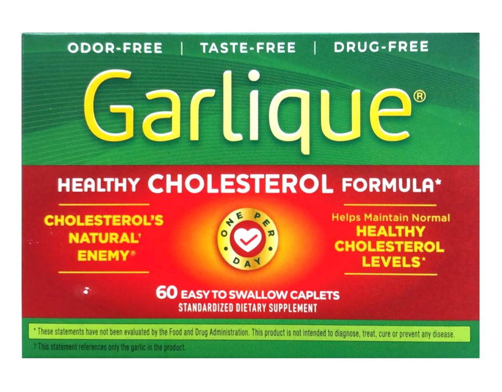 Natural garlic supplement for cholesterol support