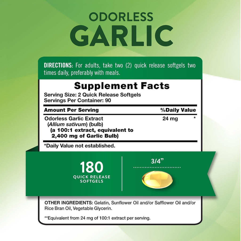 natural garlic supplement for health