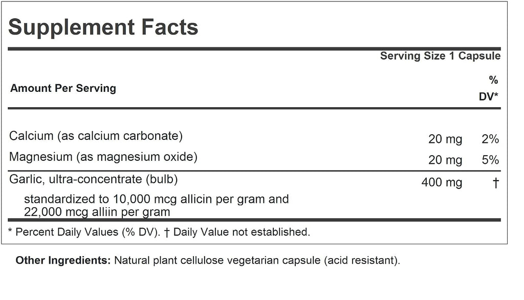 natural garlic supplement for health