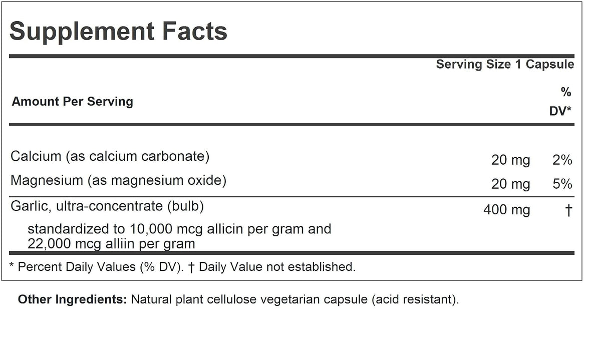 natural garlic supplement for health