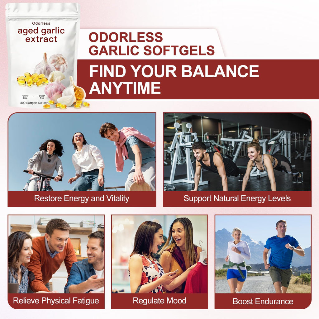 Natural garlic supplement for heart health