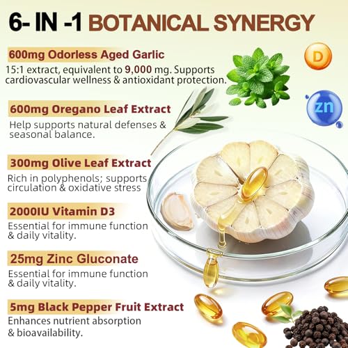 Natural garlic supplement for heart health
