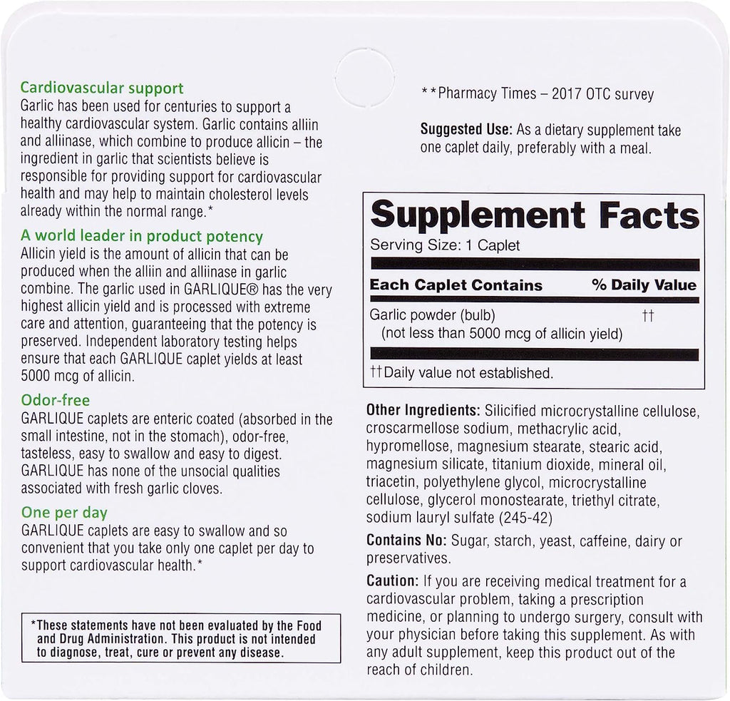 Natural garlic supplement for wellness