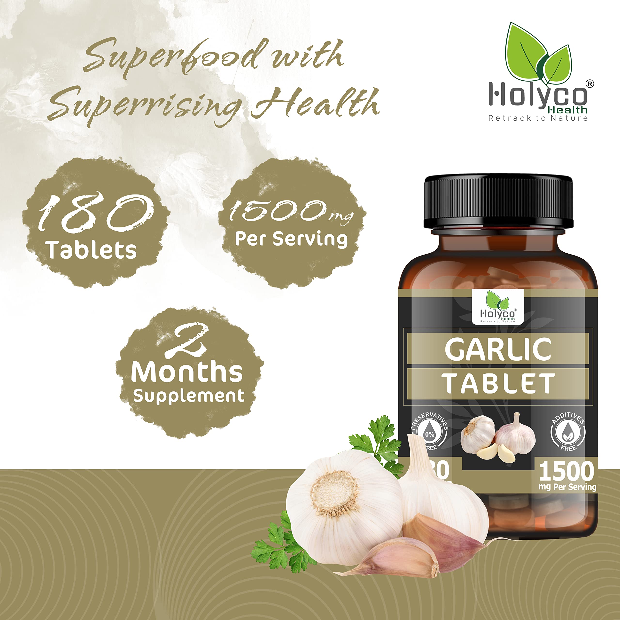 Natural garlic supplement for wellness