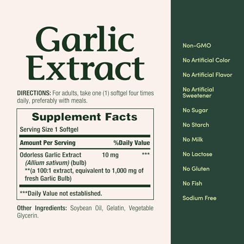 Natural garlic supplement for wellness