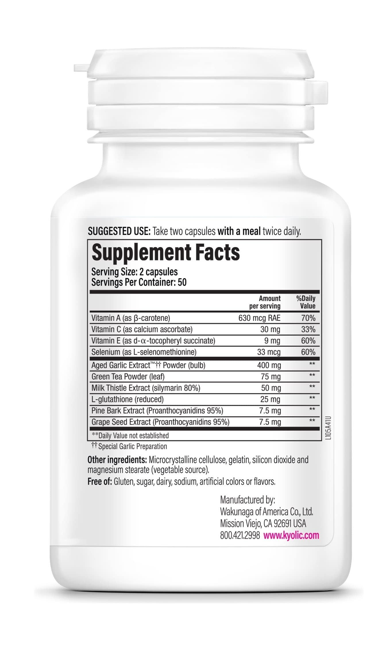 Natural garlic supplement for wellness