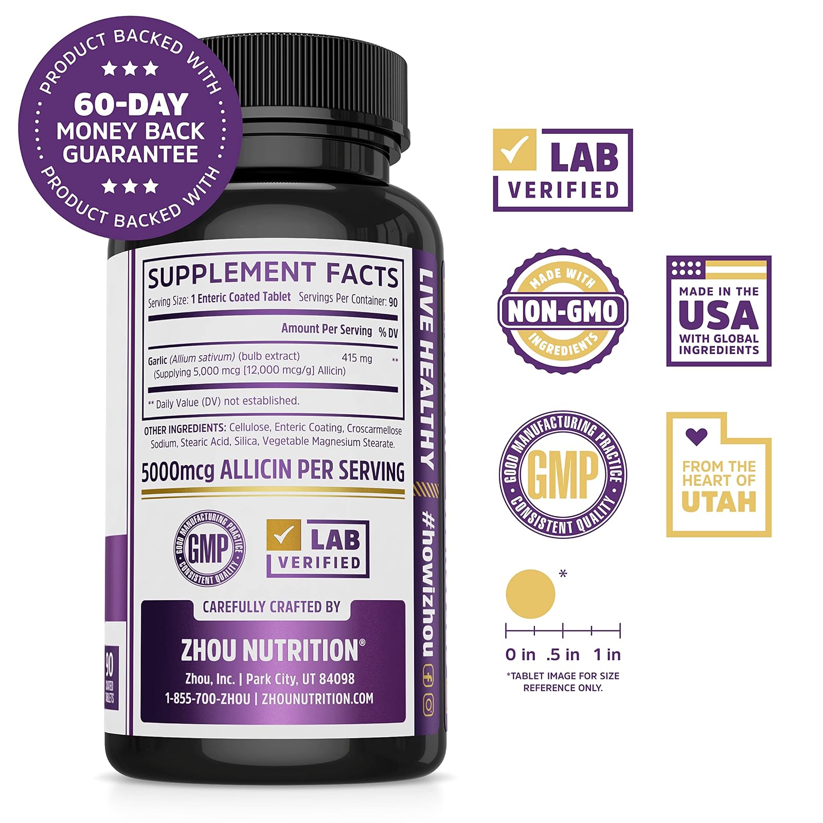 natural garlic supplement with allicin