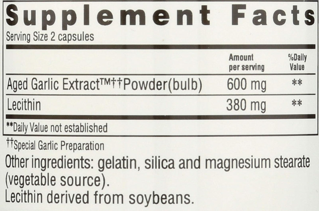 natural garlic supplement with lecithin
