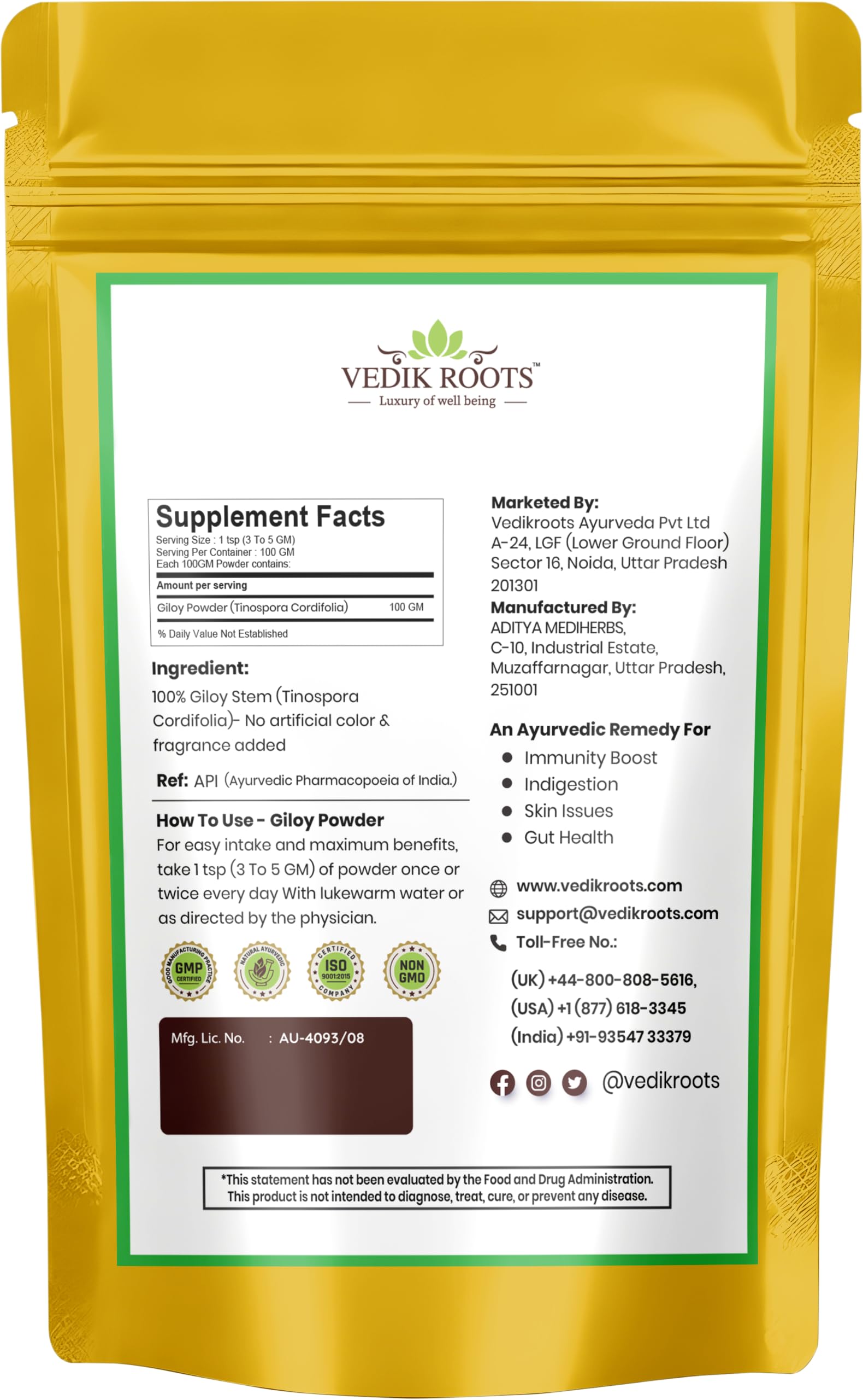 natural giloy extract for wellness