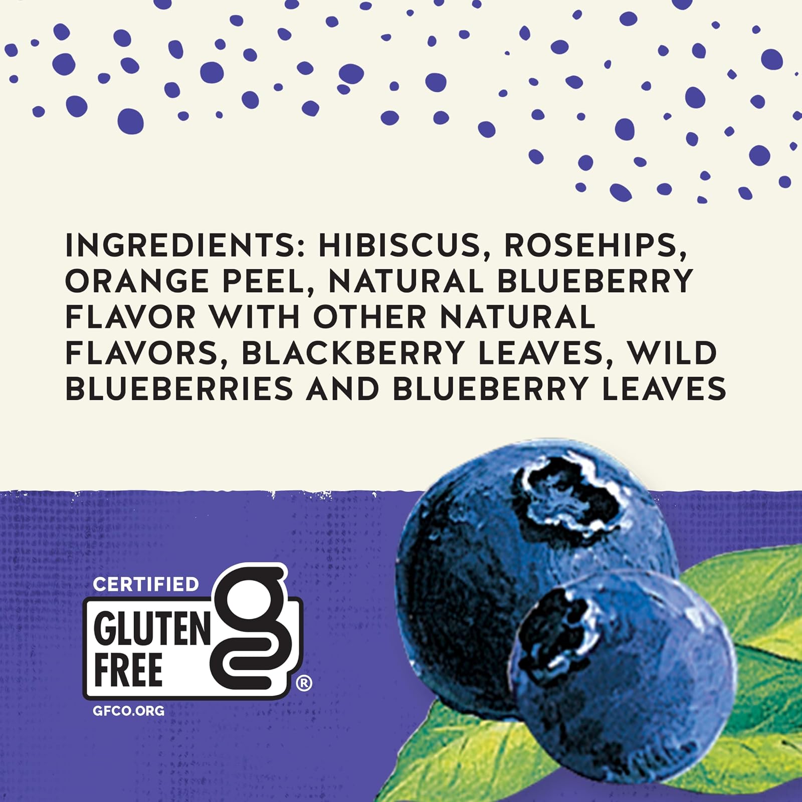 natural ginger and blueberry tea