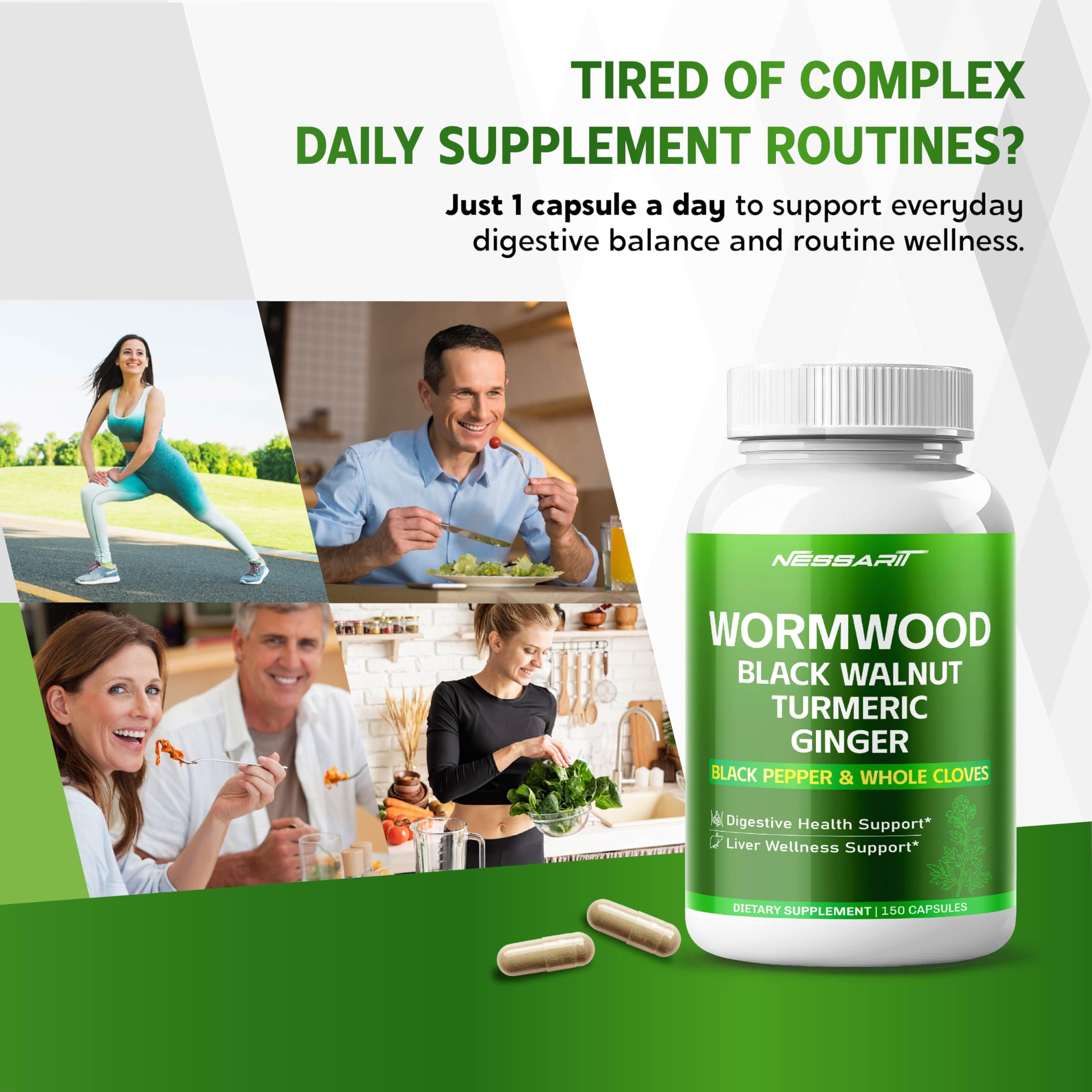 Natural ginger capsules for digestion
