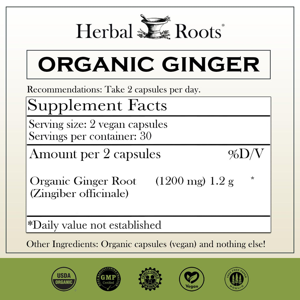 natural ginger capsules for health