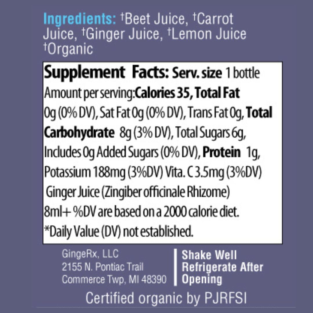 natural ginger juice for smoothies