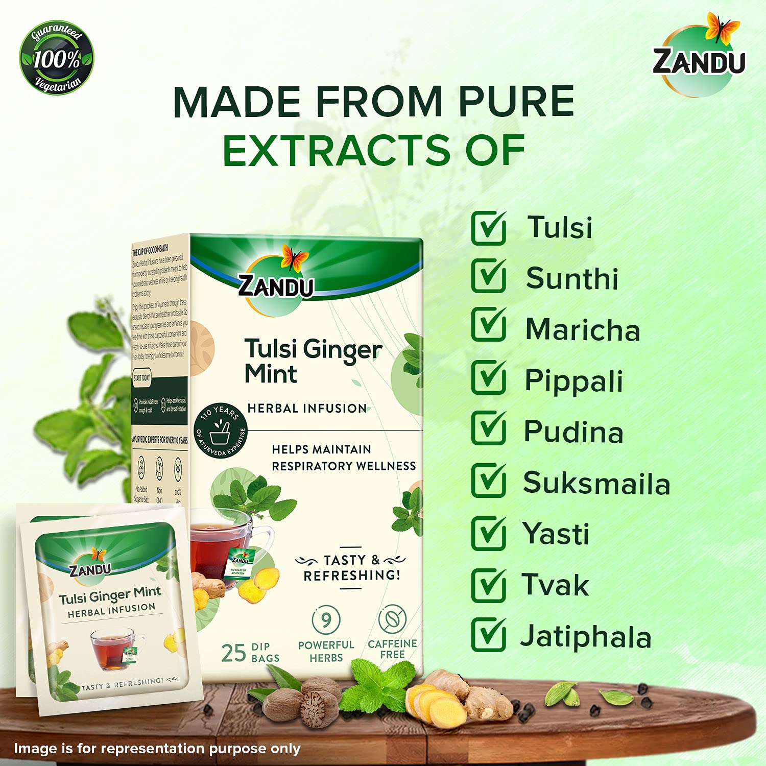 natural ginger mint infusion