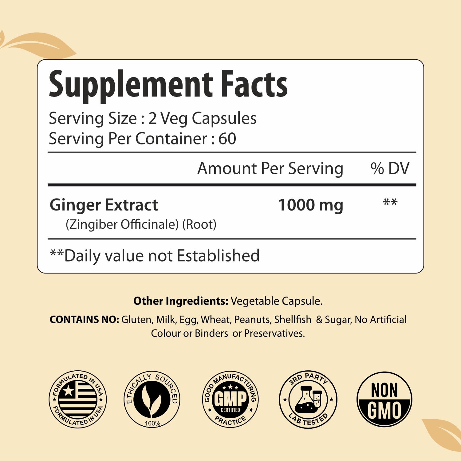 Natural ginger root supplement benefits