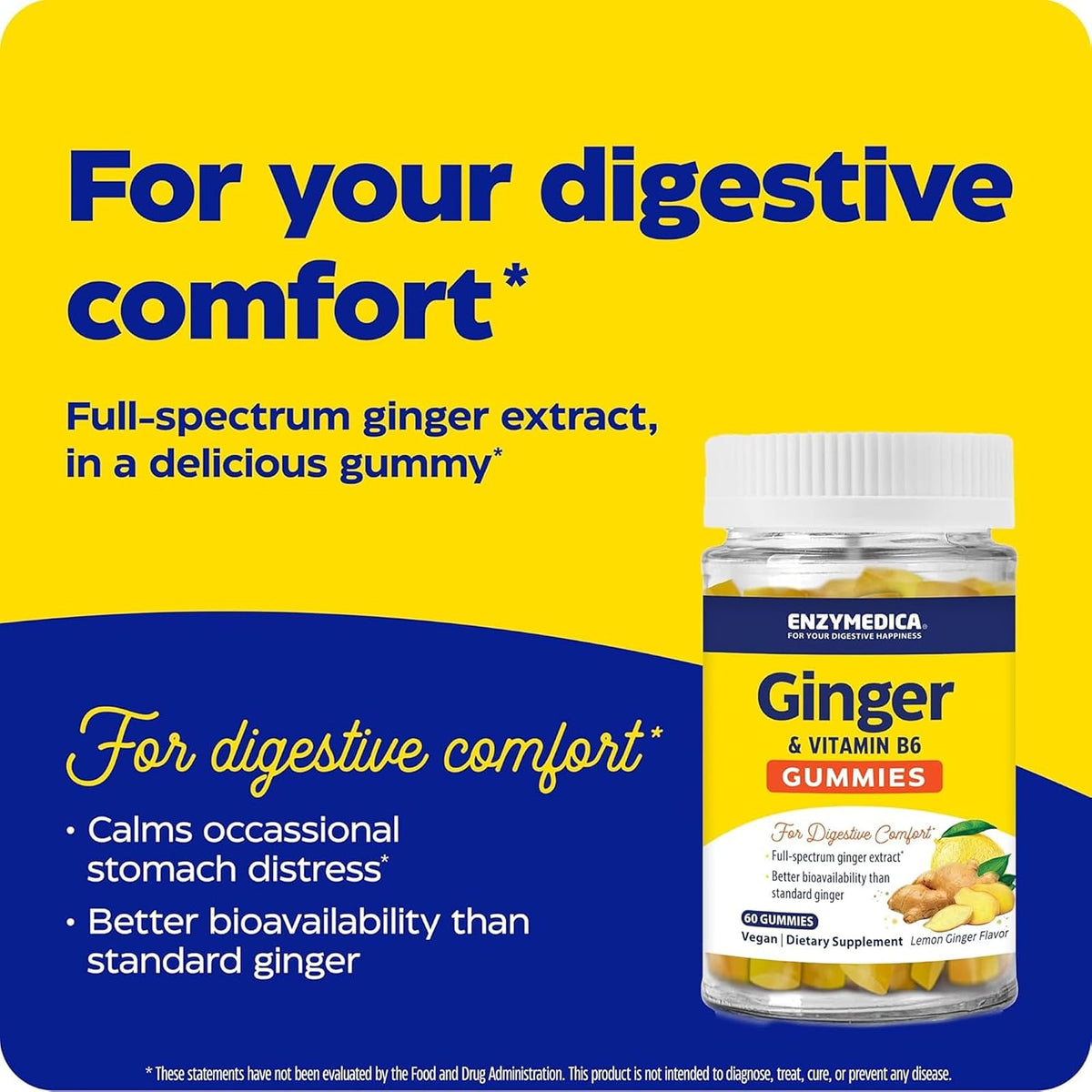 Natural ginger root supplement for nausea relief