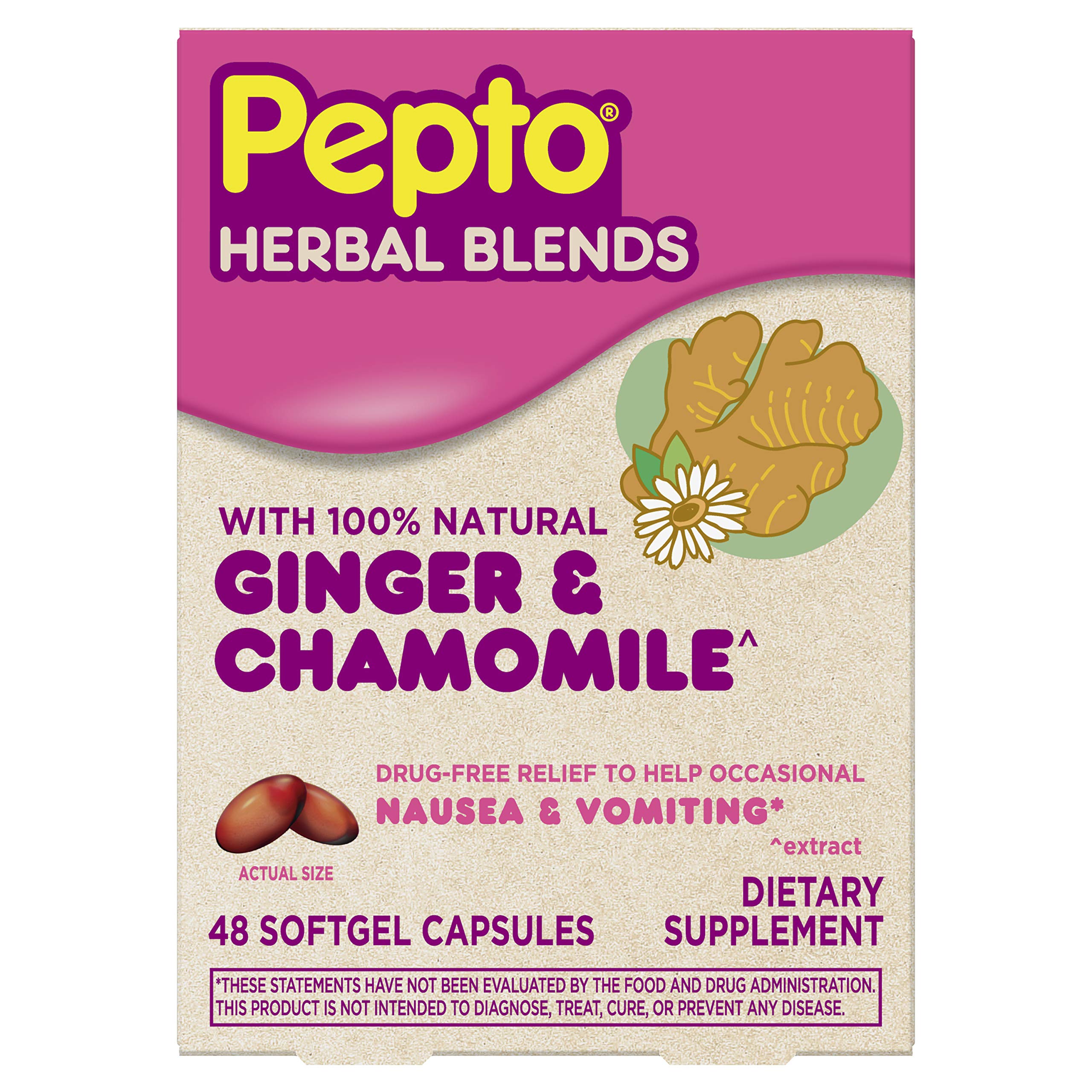 natural ginger softgels for nausea relief