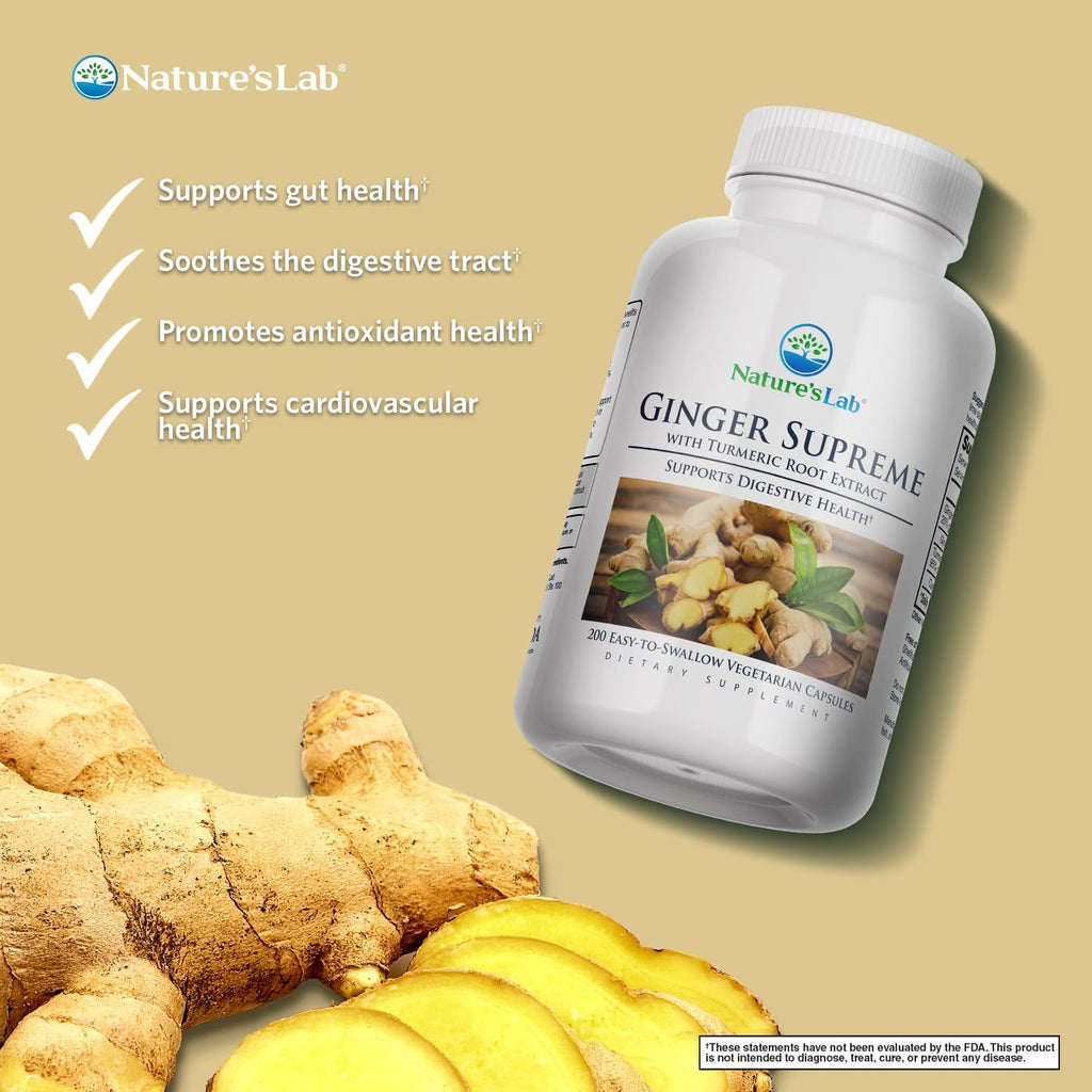 Natural ginger supplement for wellness