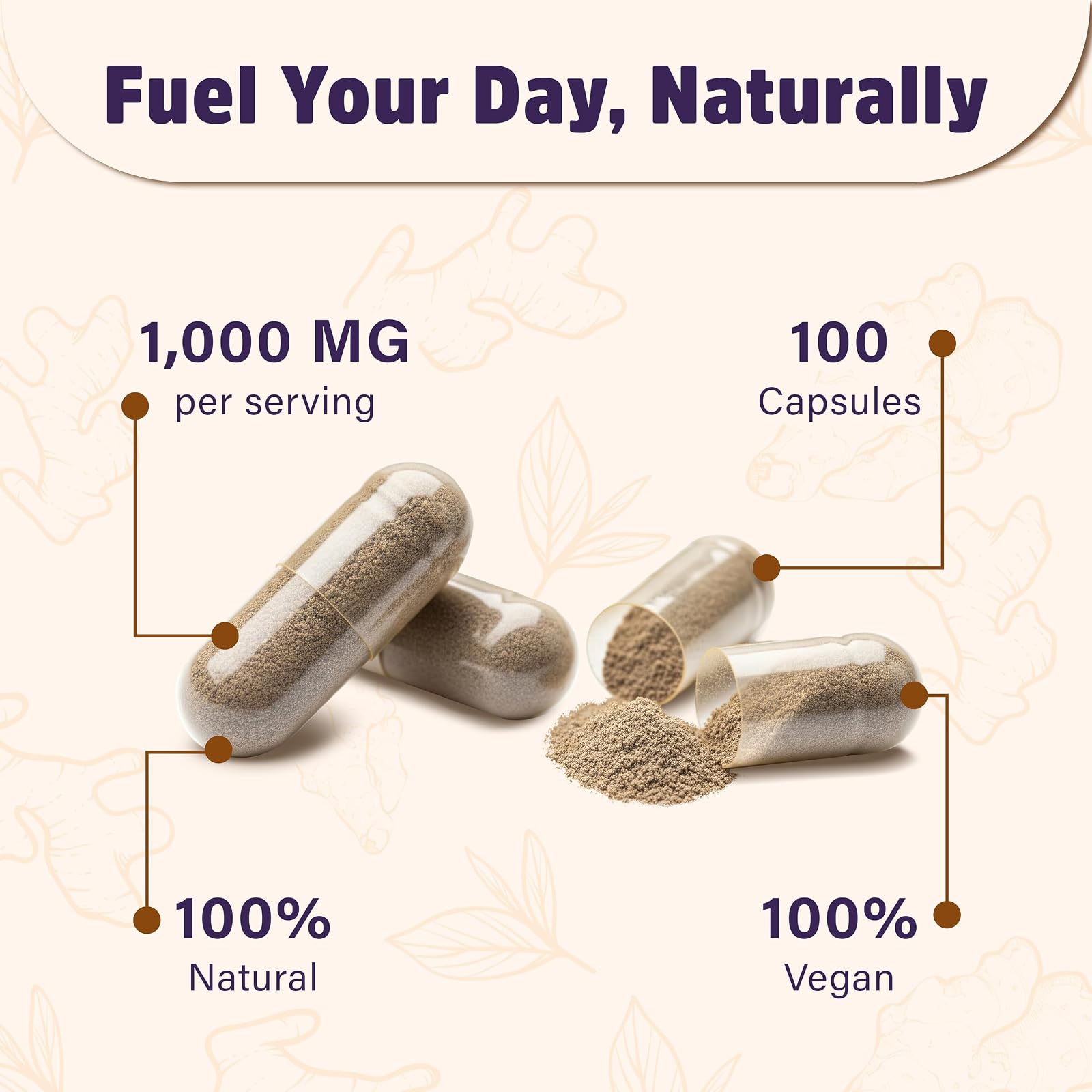 natural ginger tea supplement