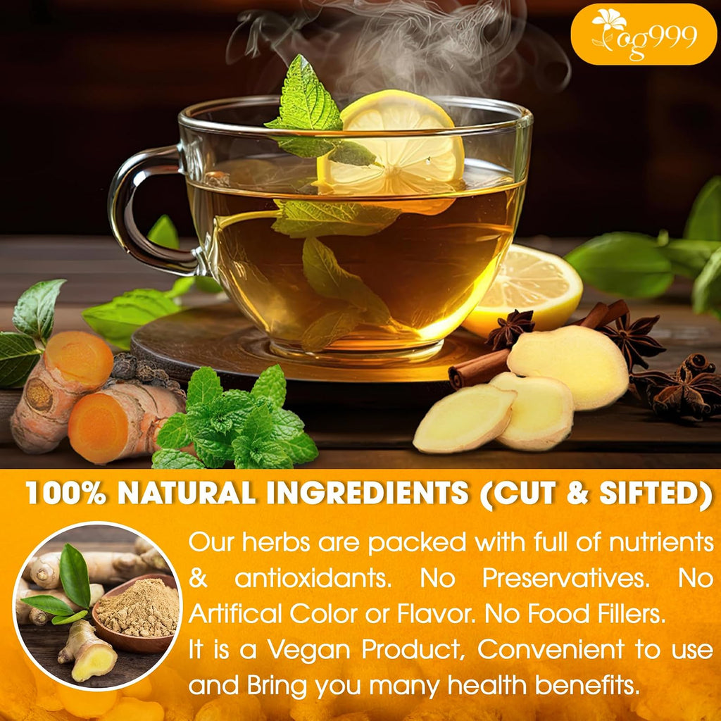 natural ginger tea with turmeric
