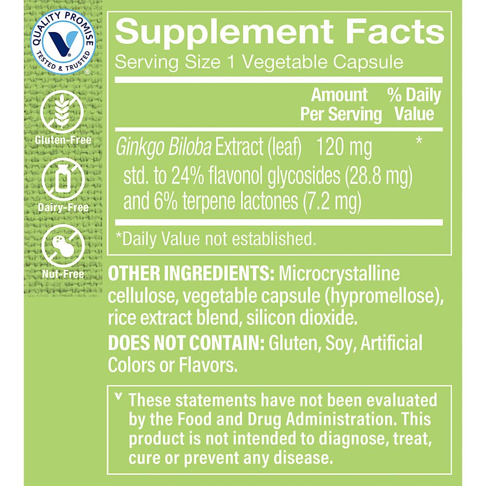 natural ginkgo biloba extract capsules