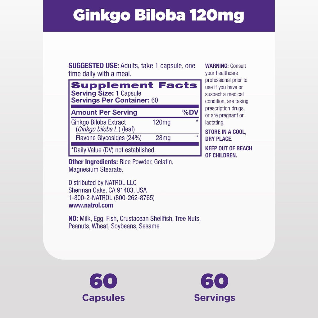 natural ginkgo biloba for brain health