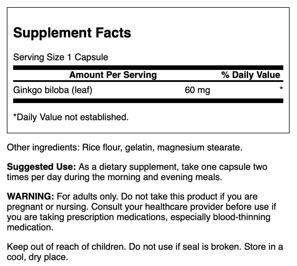 natural ginkgo biloba for cognitive support