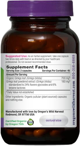 Natural ginkgo biloba for cognitive support