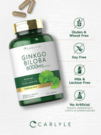 Natural ginkgo biloba for cognitive support