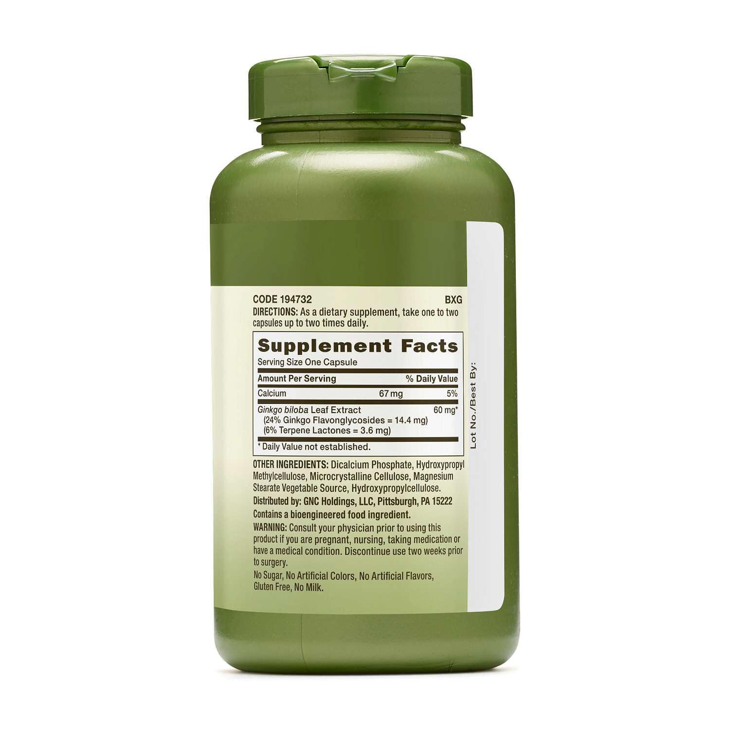 Natural ginkgo biloba for focus