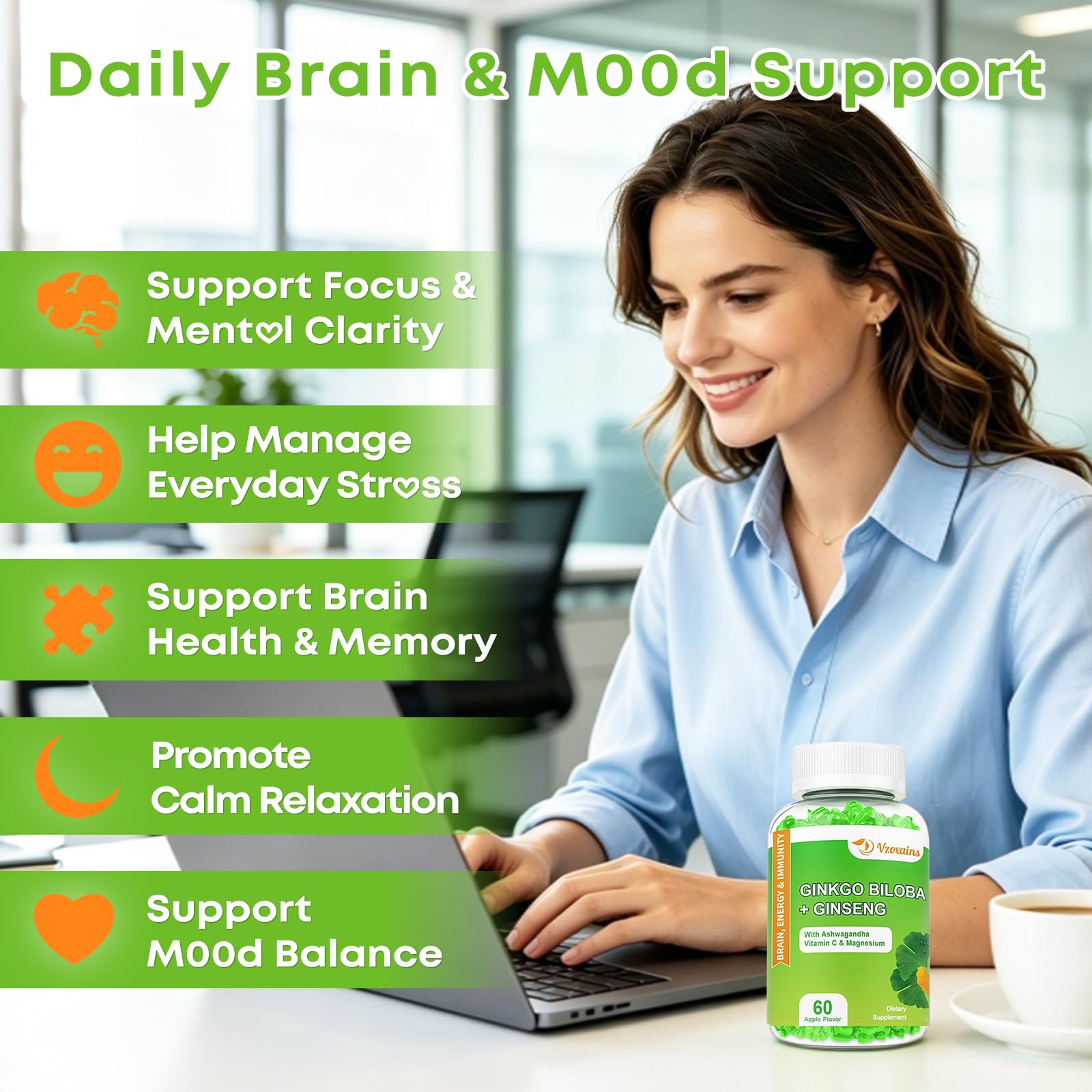natural ginkgo biloba supplement for focus