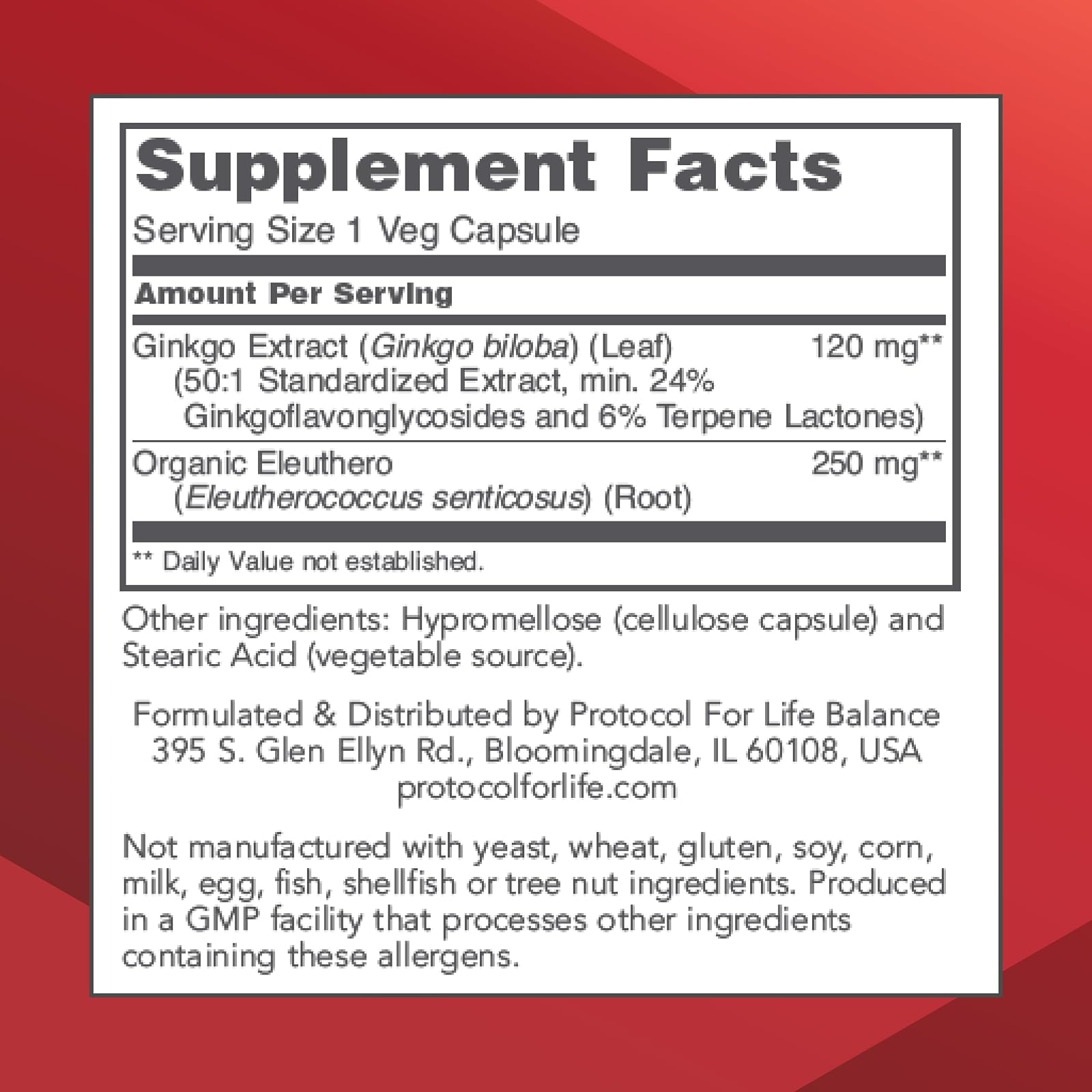 natural Ginkgo Biloba supplement for memory