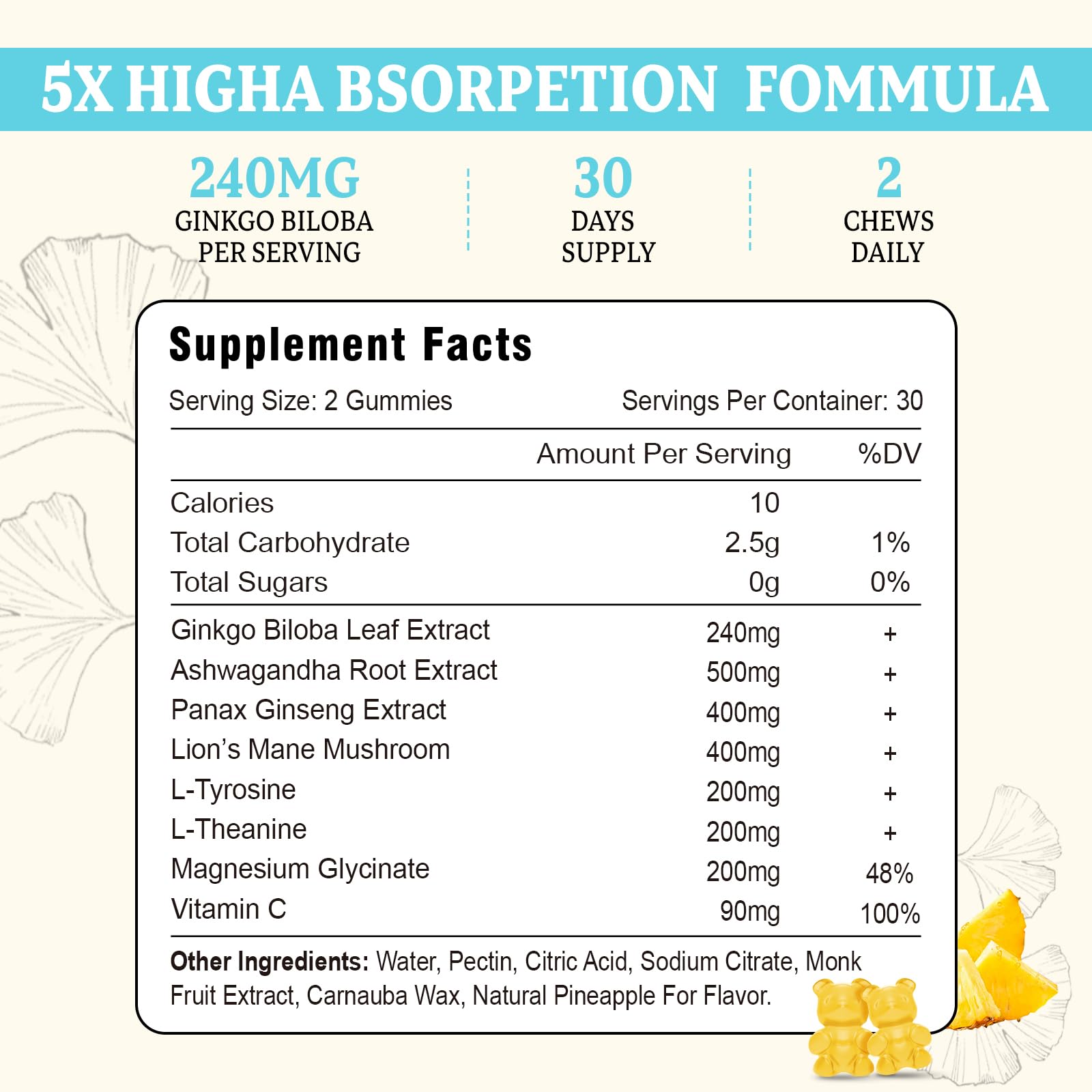 natural ginkgo biloba supplement