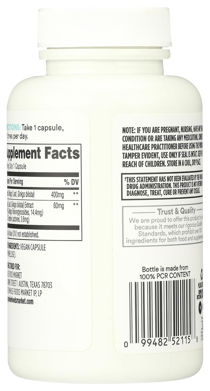 Natural Ginkgo Biloba supplement