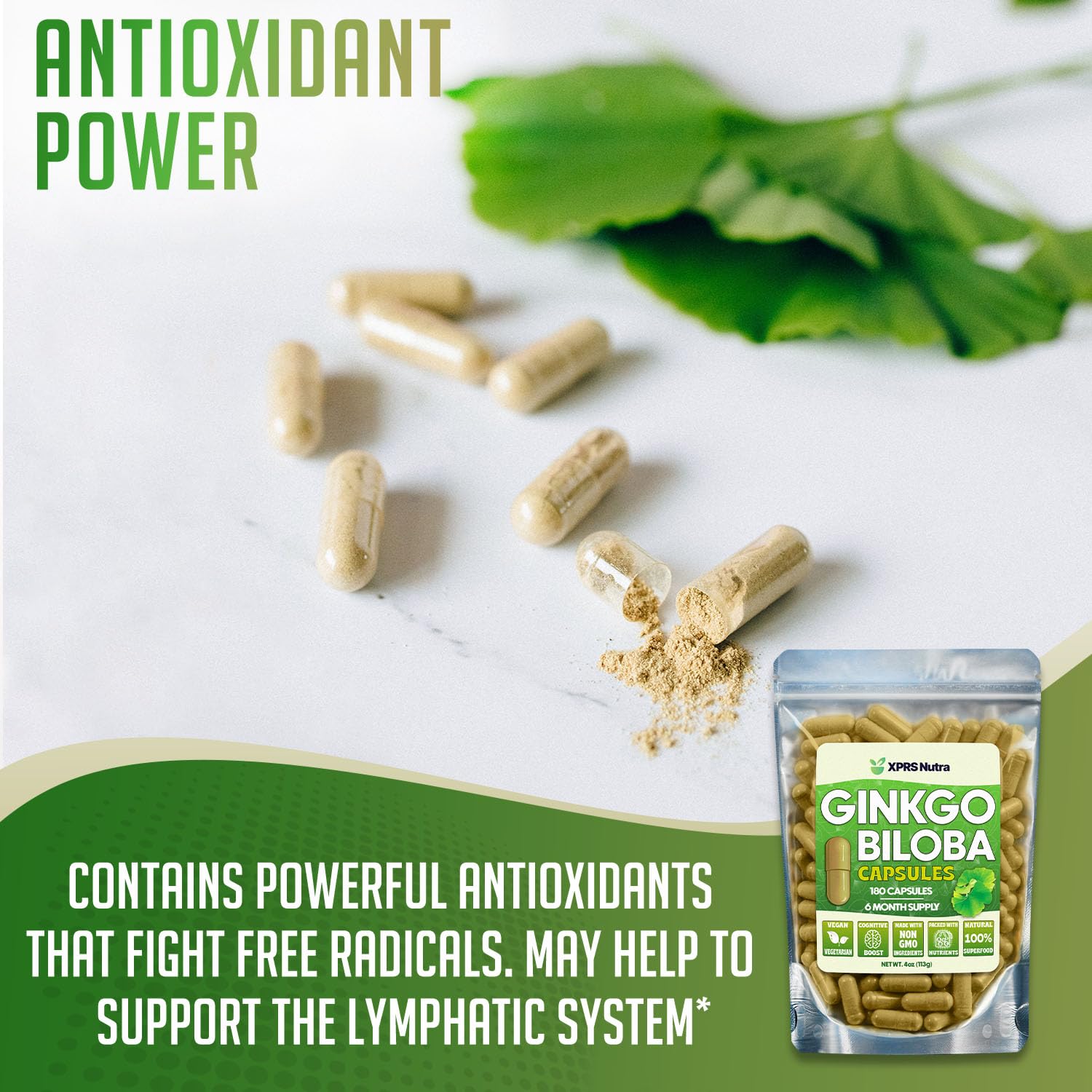 natural ginkgo biloba tablet for focus