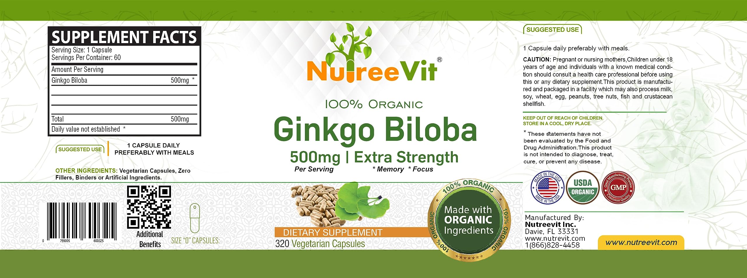 natural ginkgo biloba tablets for brain function