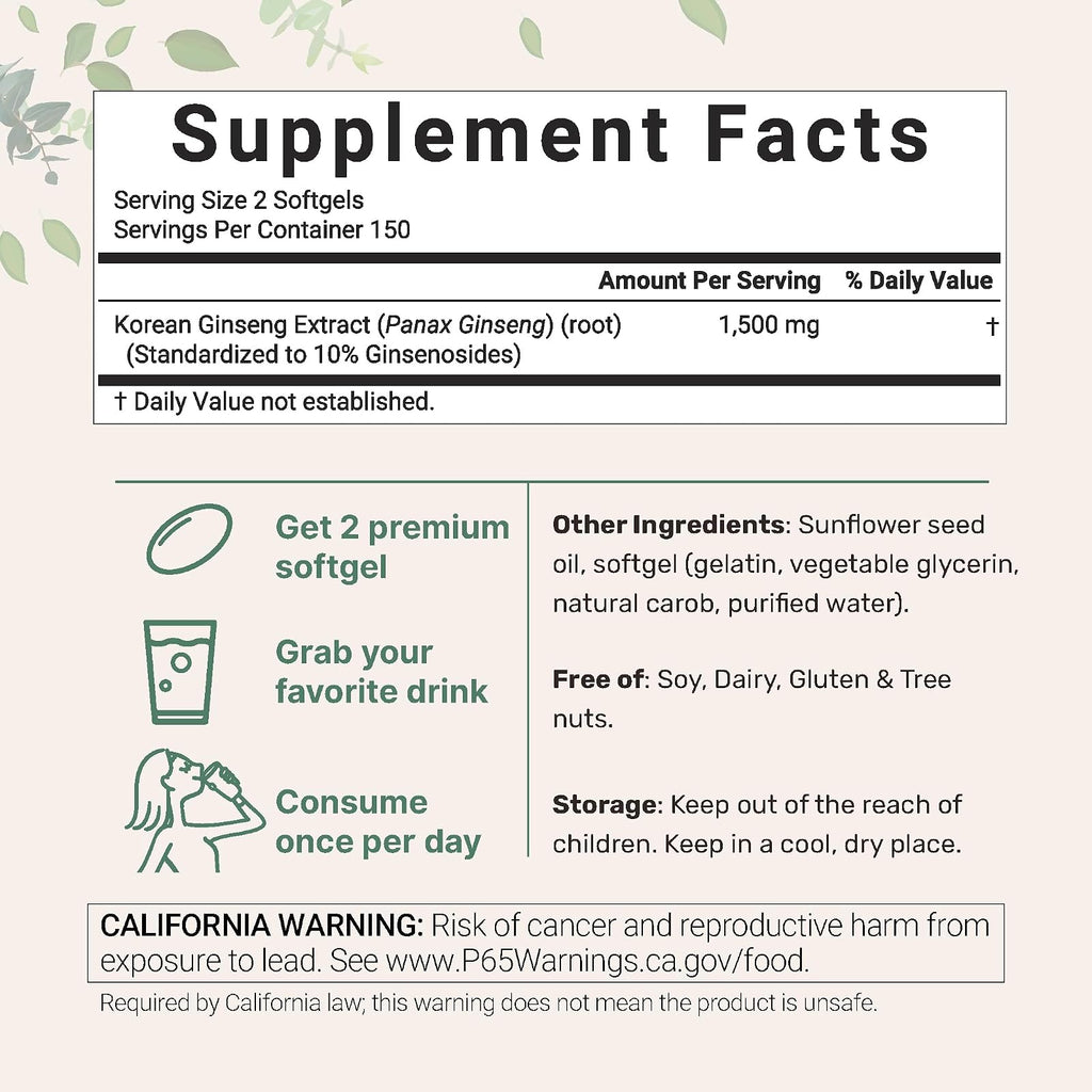 natural ginseng supplement for vitality