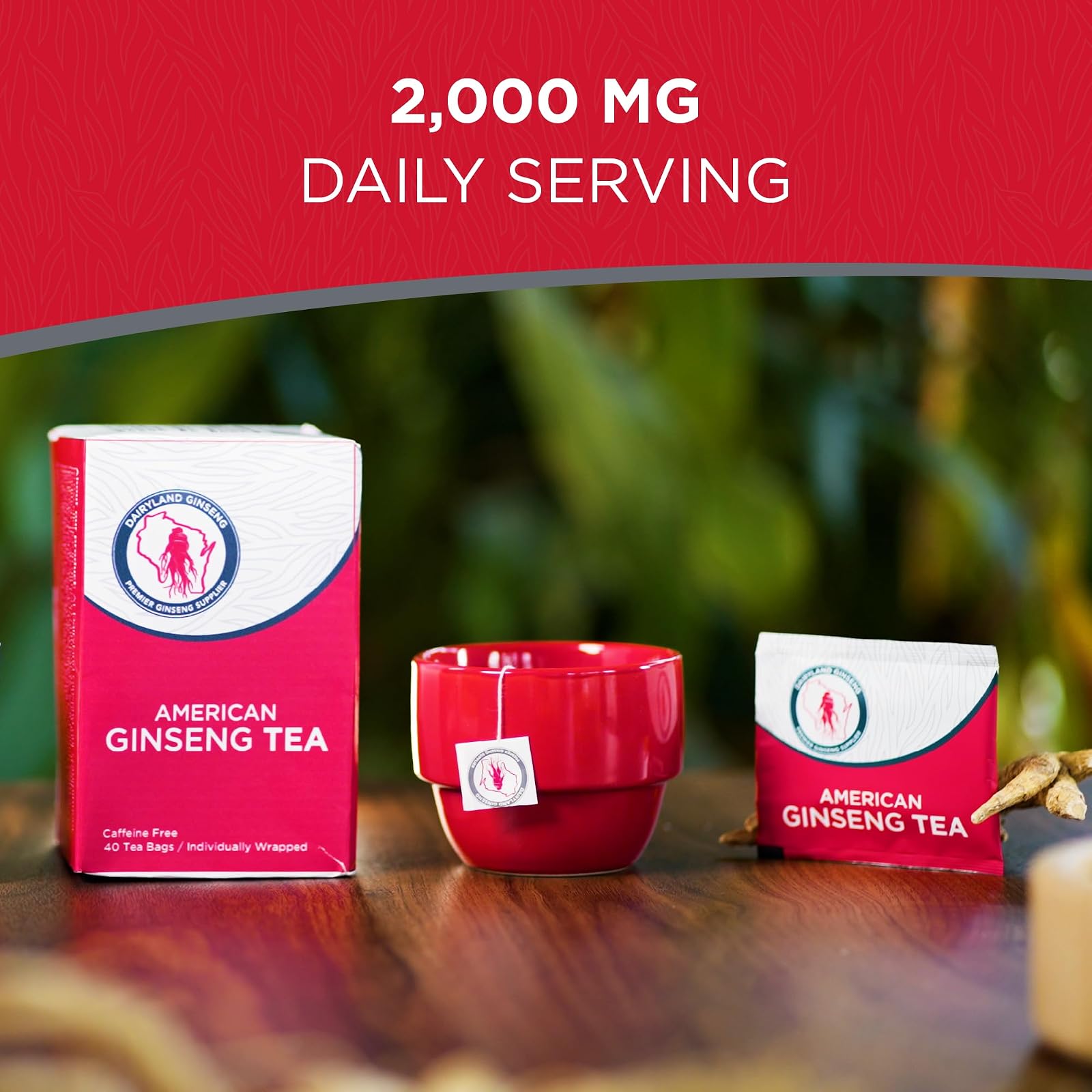 Natural ginseng tea for relaxation