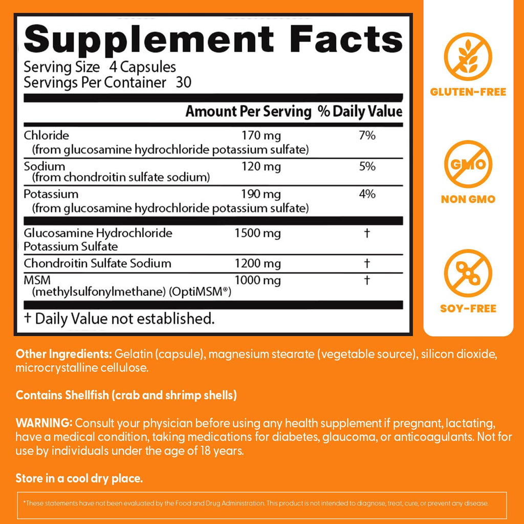 natural glucosamine capsules for joints
