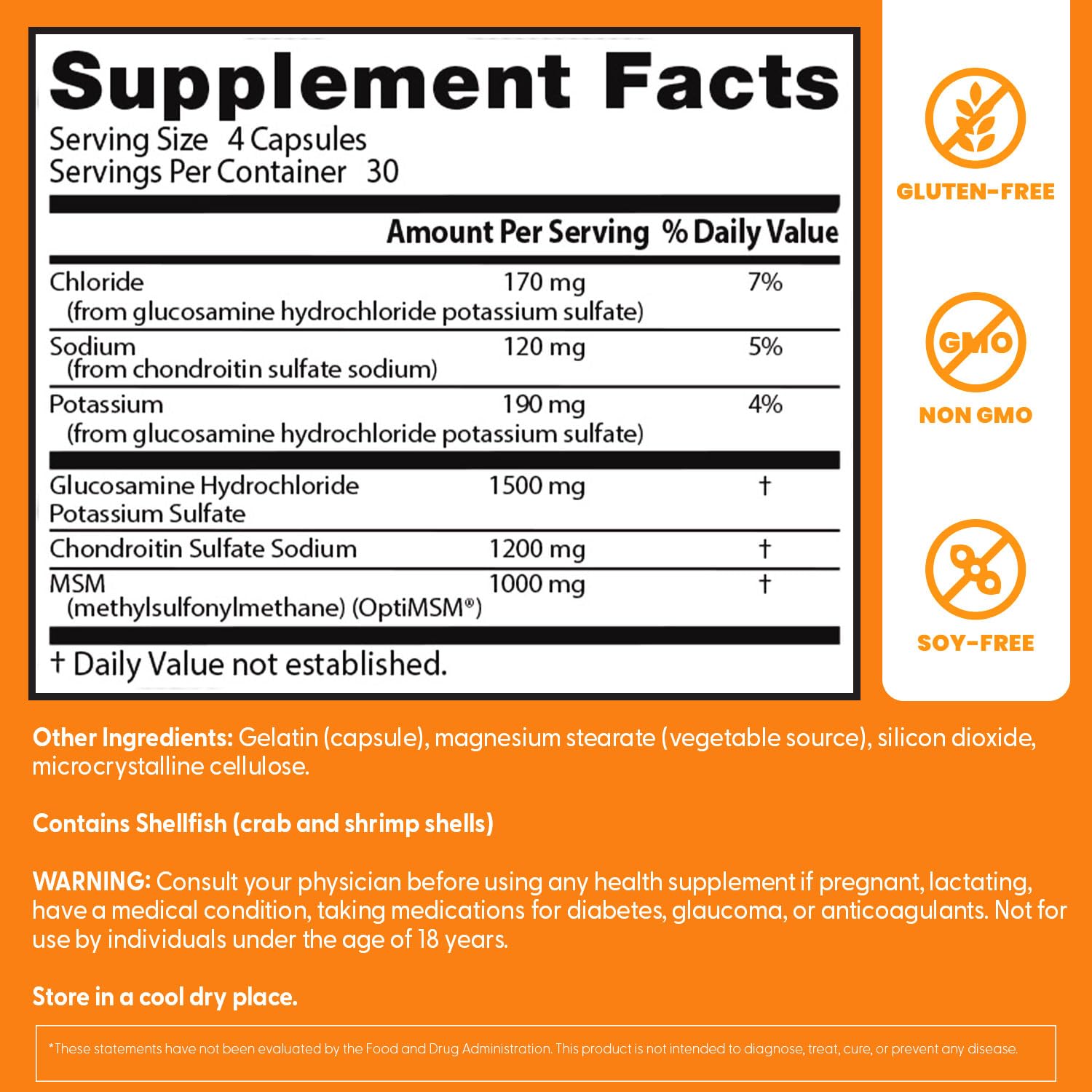 natural glucosamine capsules for joints