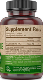 natural glucosamine chondroitin MSM tablets