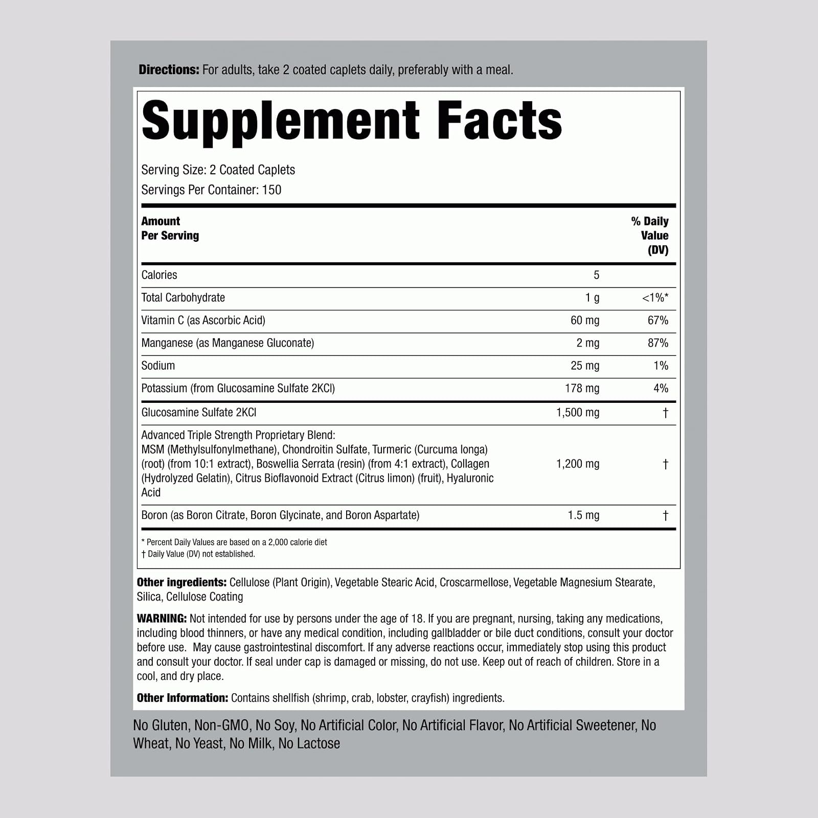natural glucosamine chondroitin supplement