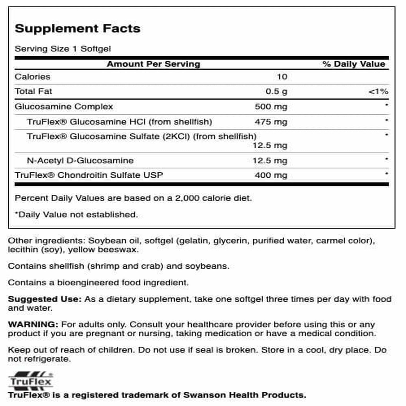 natural glucosamine complex for mobility