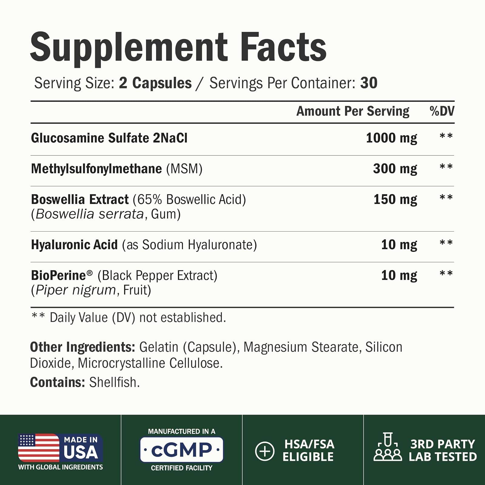 natural glucosamine sulfate benefits
