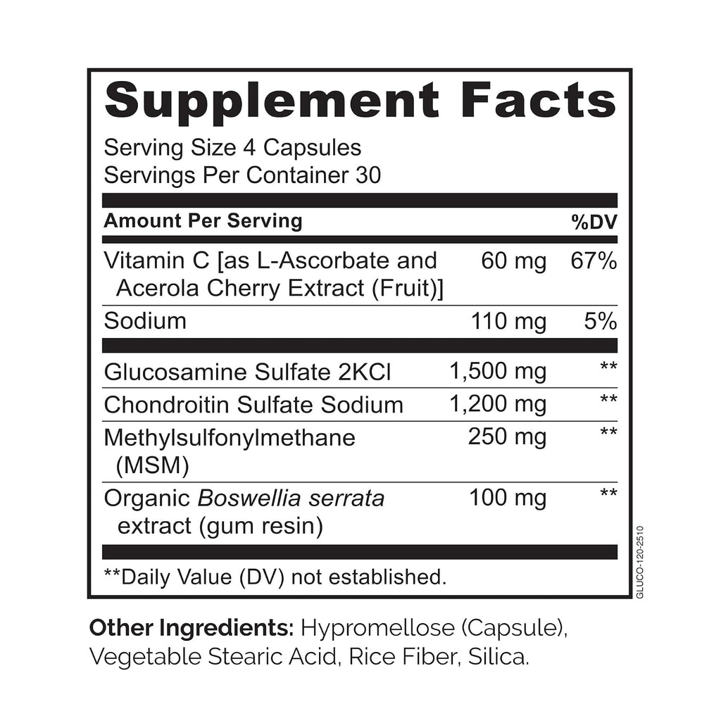 natural glucosamine supplement with Boswellia
