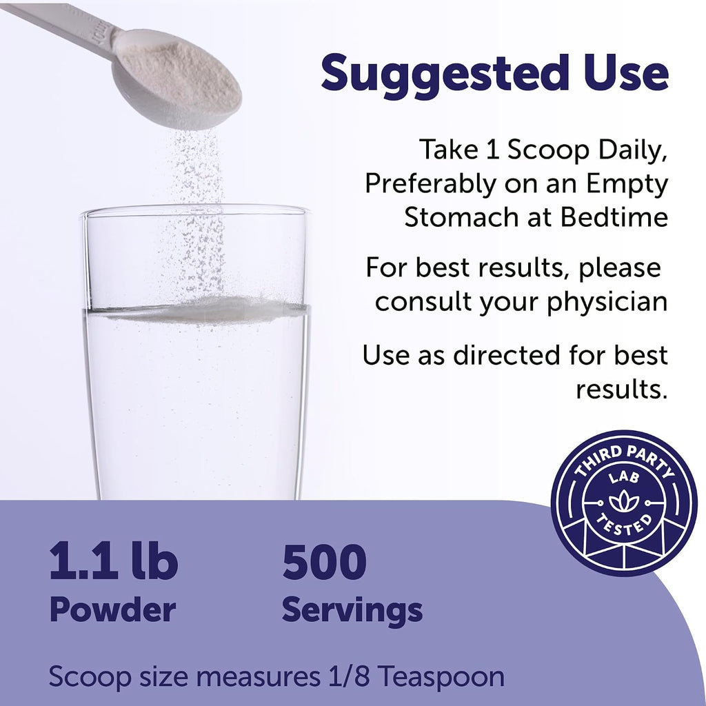 Natural glycine powder for enhanced sleep quality