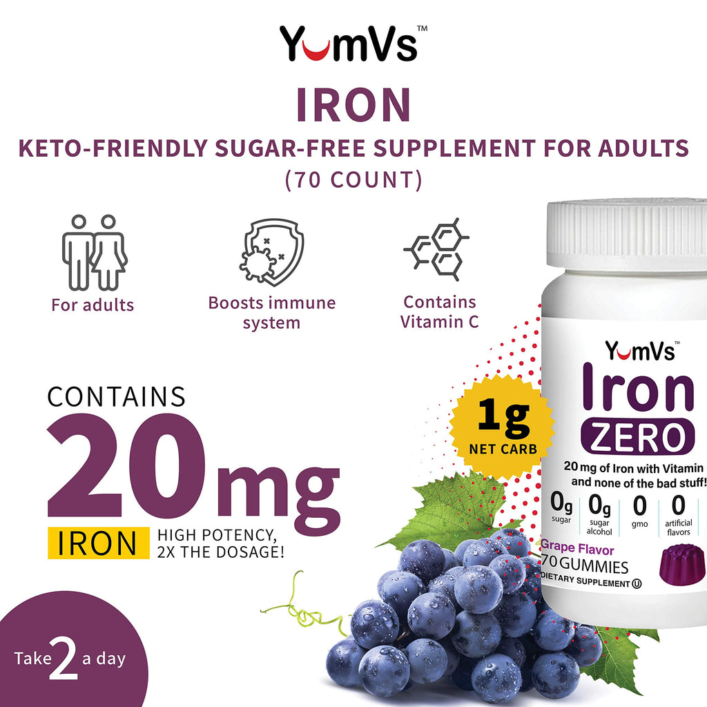 natural grape flavor iron chewables