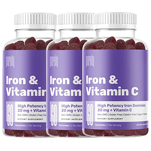 Natural grape iron supplement gummies