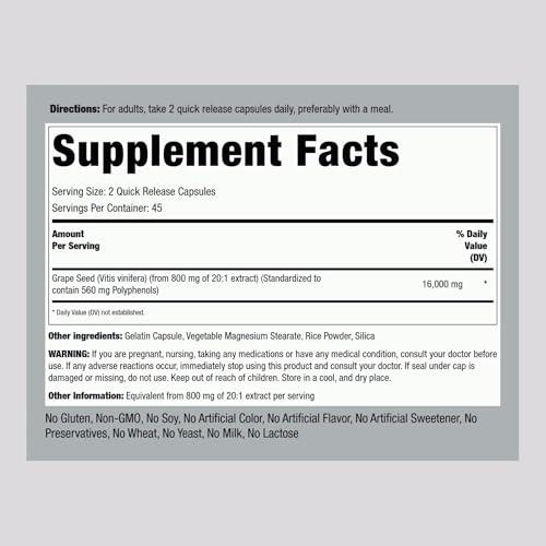 natural grape seed extract supplement
