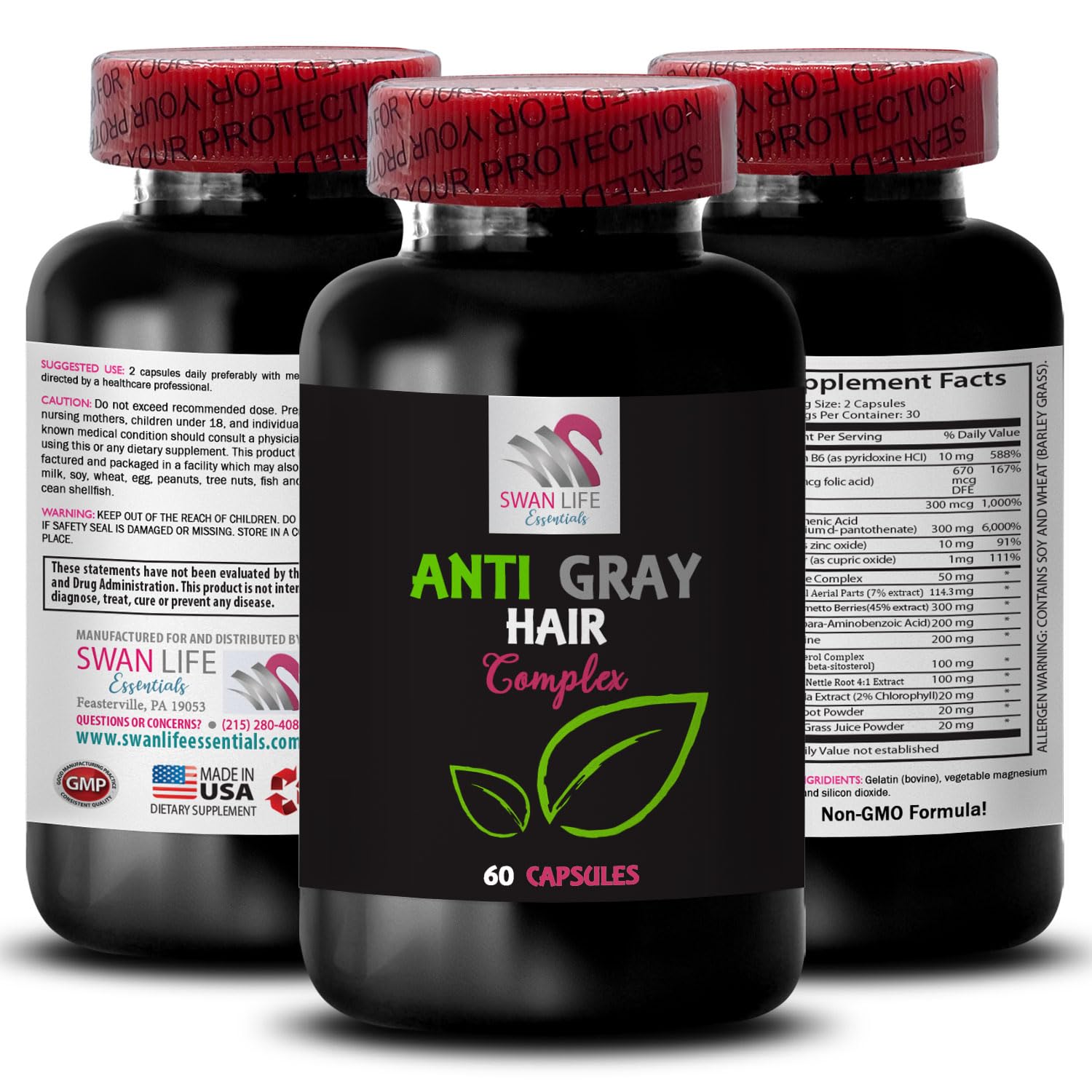 Natural gray reduction with holy basil